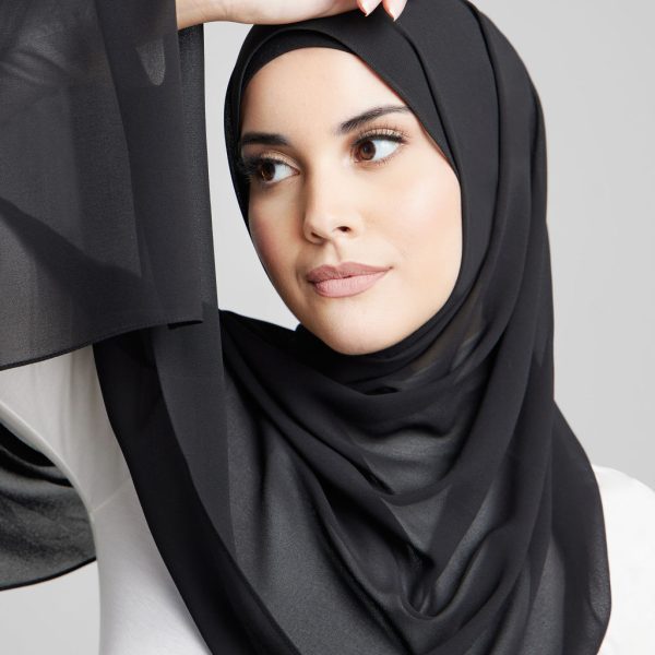 Black Plain Hijab – Hijab House Egypt